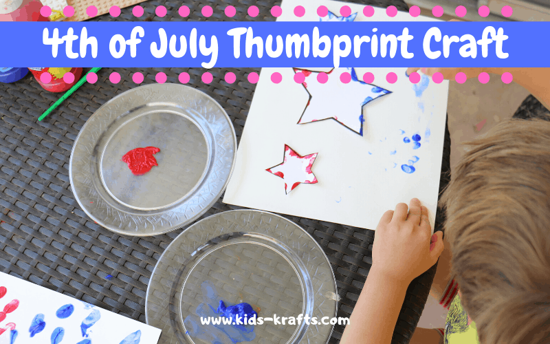 4th of July Thumbprint Craft - Clever Little Pumpkins