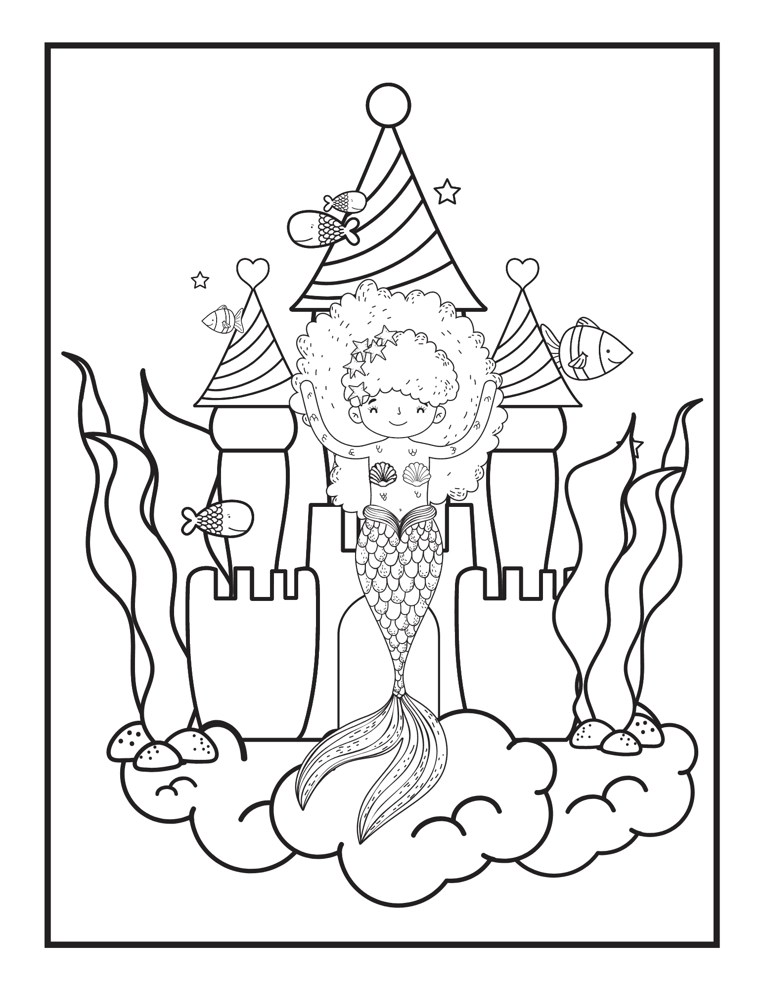 FREE Mermaid Coloring Pages