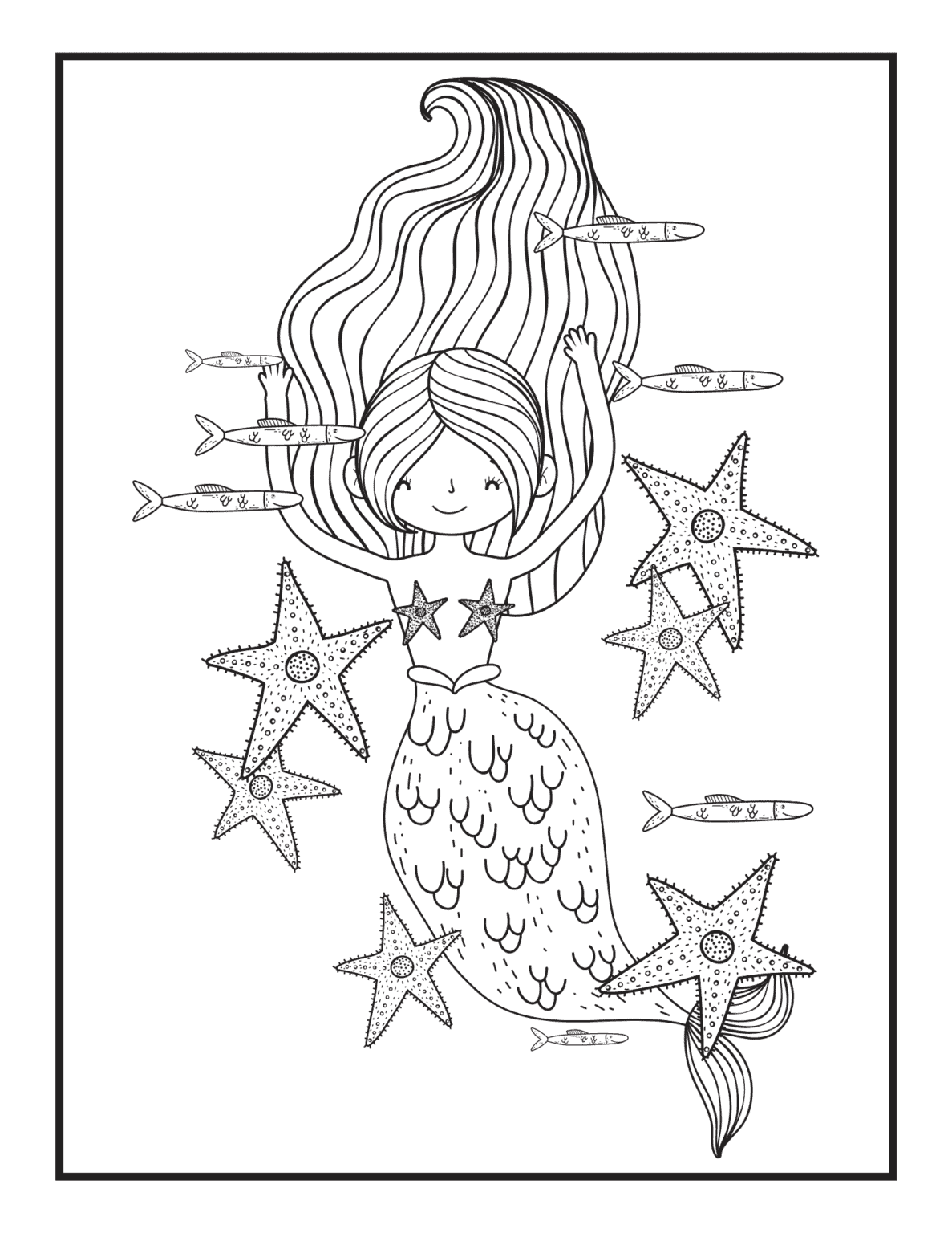 FREE Mermaid Coloring Pages