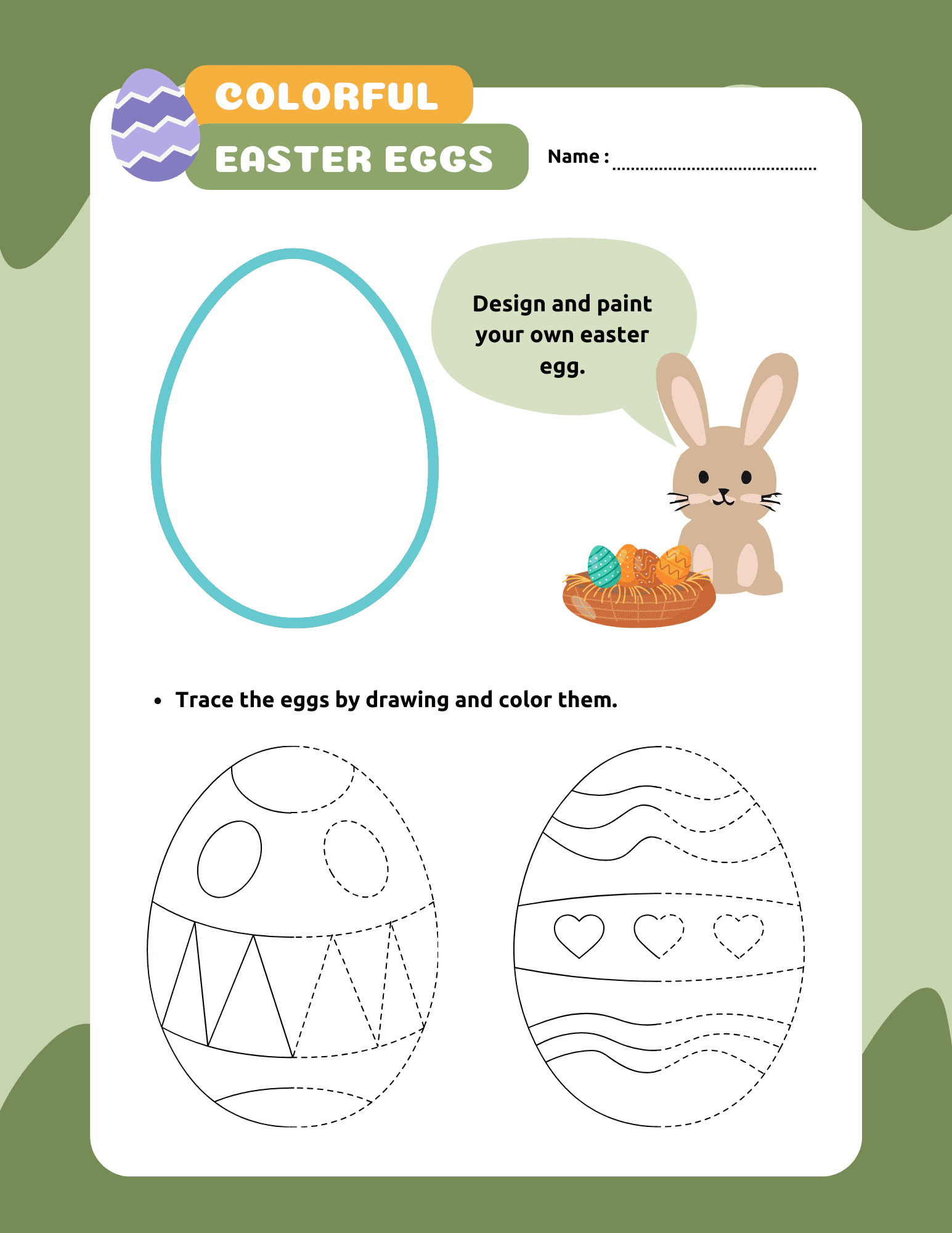 20 Easter Egg Coloring Pages