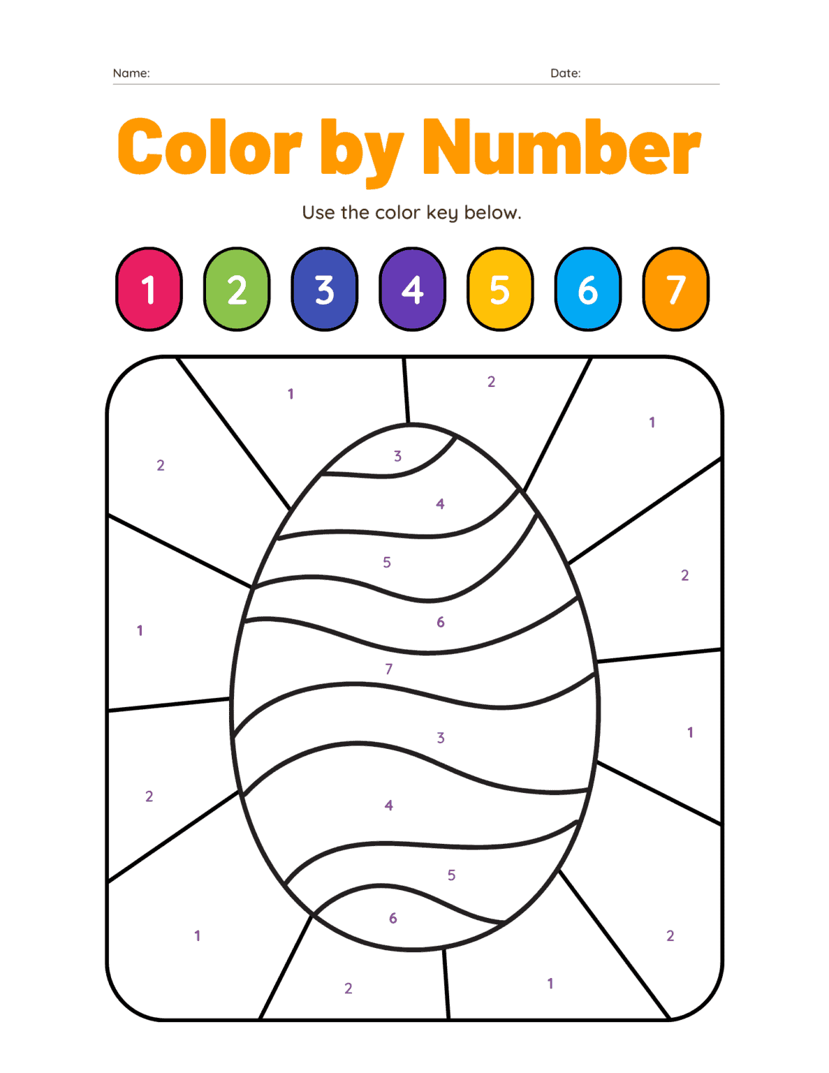 20 Easter Egg Coloring Pages
