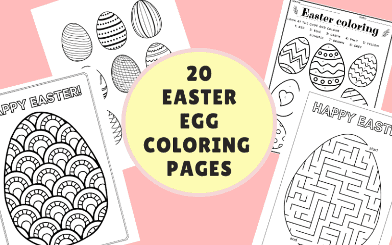 20 Easter Egg Coloring Pages