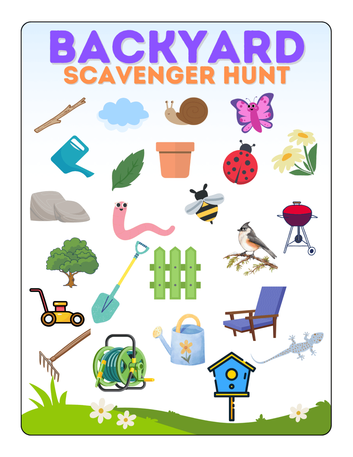8 Summer Scavenger Hunt Pages