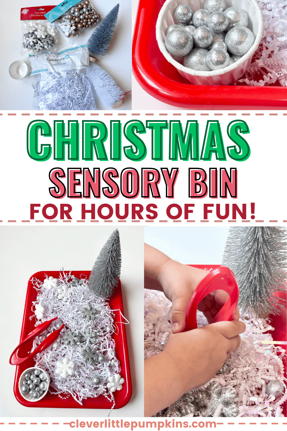 Christmas Themed Sensory Bin Tutorial