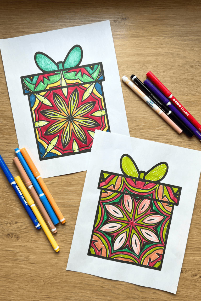 Christmas Gift Box Coloring Pages