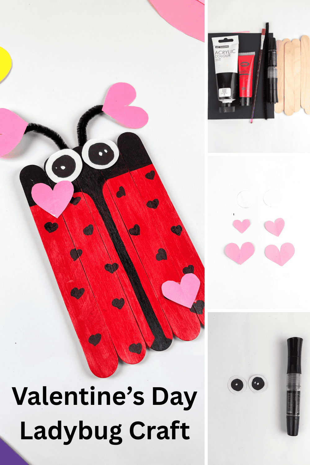 Ladybug Valentine’s Day Craft for Kids